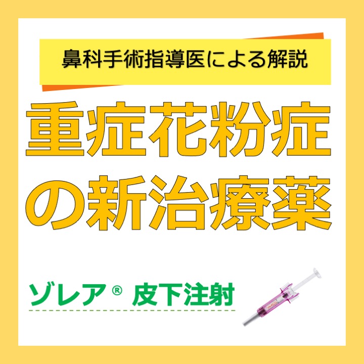 重症花粉症の新治療薬 ゾレア®︎皮下注射 - 東京都豊島区の鼻とにおいのクリニック池袋｜東京都豊島区の鼻とにおいのクリニック池袋